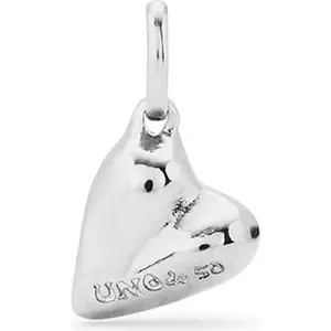 UNODE50 Sterling -plated Heart Shaped Charm
