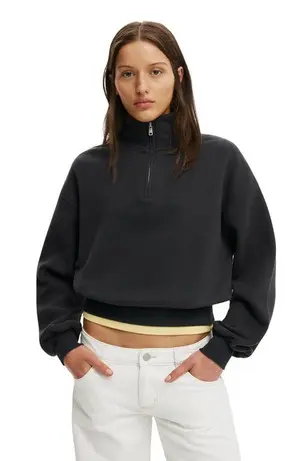 COTTON ON Quarter Zip Sweatshirt Shadowstone