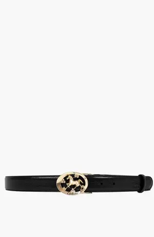 CAVALINHO Cavalo Lusitano 917 Leather Belt With Oval Buckle - Black