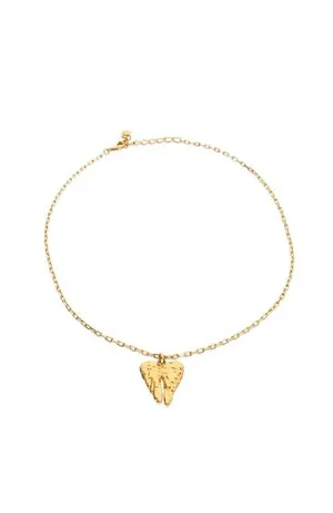 UNODE50 18k -plated Necklace With Wing Motif - Gold