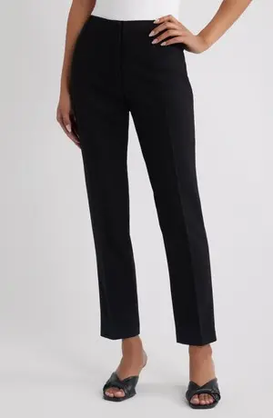 OPEN EDIT High Waist Cigarette Pants - Black