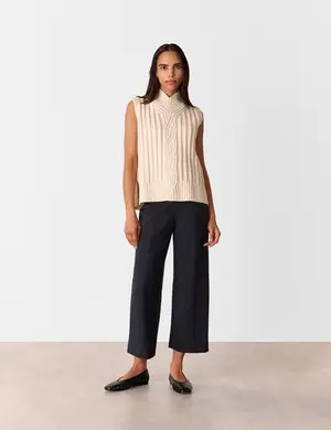 Whistles Camilla Wide Leg Trouser - Black