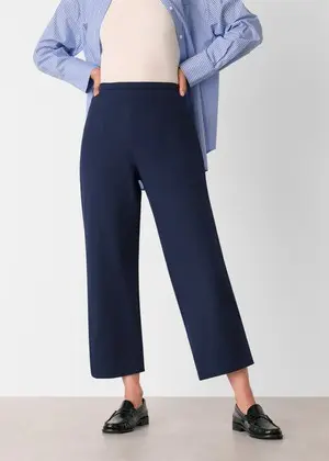 Whistles Camilla Wide Leg Trouser - Navy