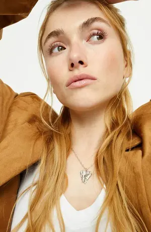 UNODE50 Sterling Plated Necklace With Wing Pendant