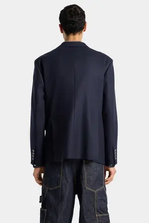 Dsquared2 College Relaxed Shoulder Jacket With Embellished Emblem