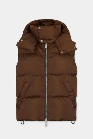 Dsquared2 Hooded Down Vest - Brown