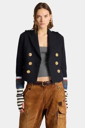 Dsquared2 Hybrid Wool Mix Peacoat