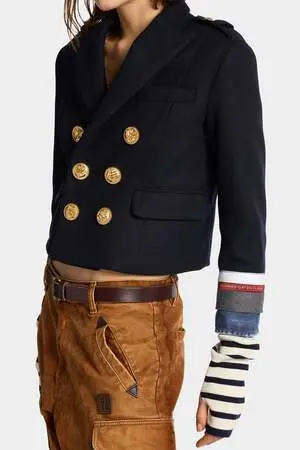 Dsquared2 Hybrid Wool Mix Peacoat