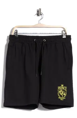 PRINCE Brushed Fleece Shorts With Contrast Logo Graphics