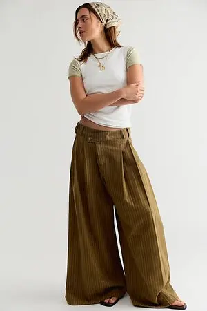 Free People We The Free Porter Trousers - Army Combo