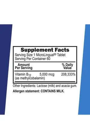 SUPERIOR SOURCE No Shot Vitamin B12 Methylcobalamin Microlingual Tablets