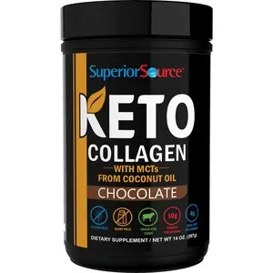 SUPERIOR SOURCE Keto Collagen Chocolate Protein Powder - Brown