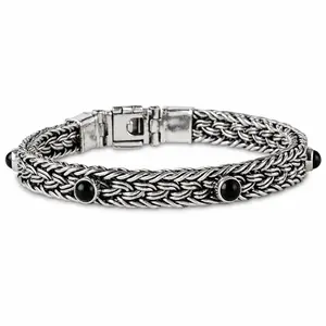 TORRELA Handcrafted Bracelet With Onyx - Sterling Silver