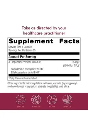 BARIATRIC ADVANTAGE Floravantage Balance Probiotic Capsules Digestive Support Supplement 60 Count