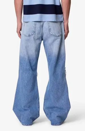 Mnml Painter Ripped Flare Leg Jeans
