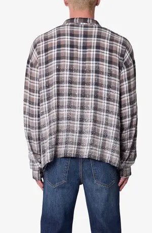 Mnml Rhinestone Flannel Shirt