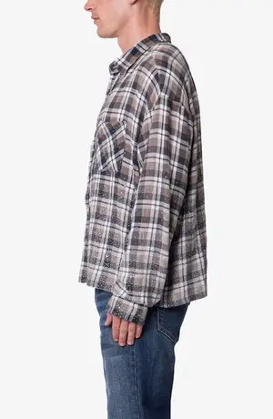 Mnml Rhinestone Flannel Shirt