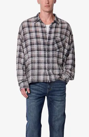 Mnml Rhinestone Flannel Shirt