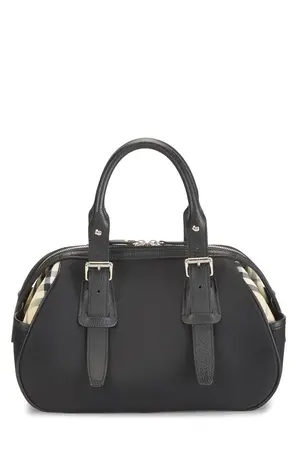 Burberry Black Check Bowling Bag Black