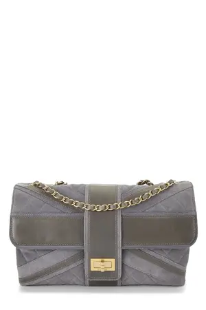Chanel Suede Union Jack Reissue Flap Bag - Grey