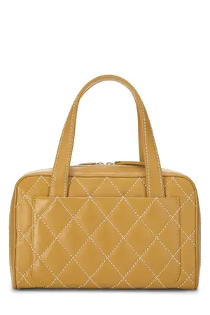 Chanel Leather Wild Stitch Boston Bag