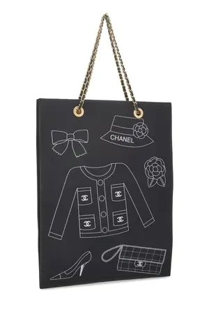 Chanel Icon Print Canvas Tote
