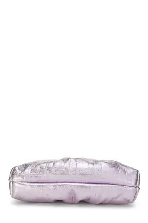 Fendi Metallic Zucca Embossed Leather Baguette