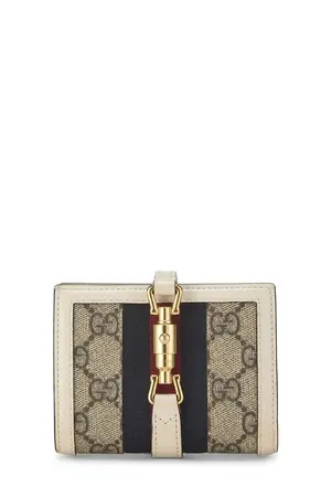 Gucci Original Gg Supreme Canvas Jackie Compact Wallet