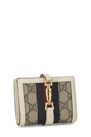 Gucci Original Gg Supreme Canvas Jackie Compact Wallet