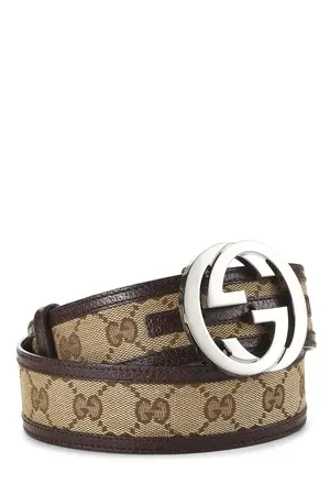 Gucci Original Gg Canvas Interlocking Belt 80 - Brown