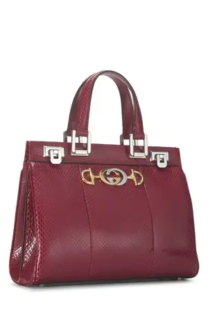 Gucci Python Zumi Top Handle Bag