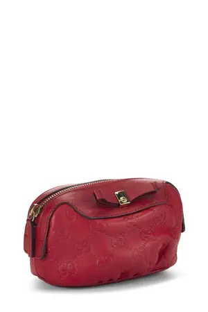 Gucci Ssima Leather Cosmetic Pouch