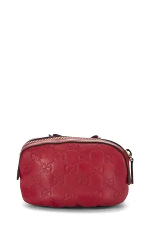 Gucci Ssima Leather Cosmetic Pouch