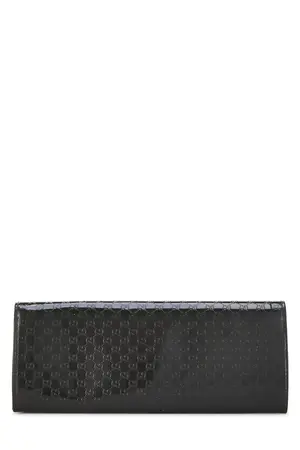 Gucci Gg Monogram Patent Leather Clutch