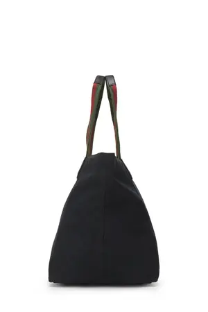 Gucci Gg Canvas Web Zip Tote
