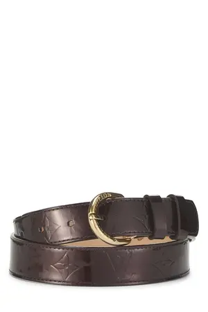 LOUIS VUITTON Amarante Monogram Vernis Belt - Purple
