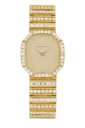 AUDEMARS PIGUET 18k Yellow Diamond Bezel Watch