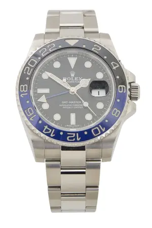 Rolex Gmt-master Ii "batman" Stainless Steel Watch - Black