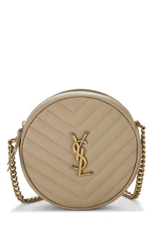 Saint Laurent Grainy Leather Round Camera Bag