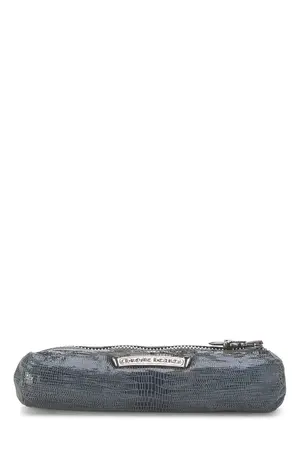 Chrome Hearts Embossed Leather Zip Pouch - Blue