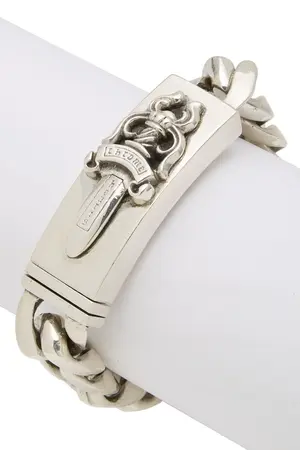Chrome Hearts Sterling Dagger Id Bracelet - Silver