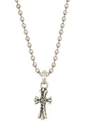 Chrome Hearts Diamond Cross Charm Necklace