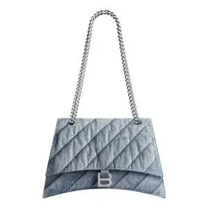 Balenciaga Crush Medium Chain Bag Quilted - Blue