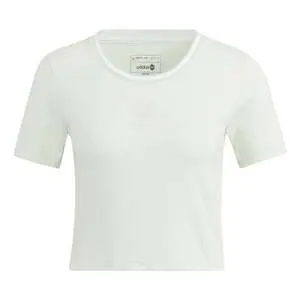 Adidas Cropped T-shirt With Graphic Detail - White
