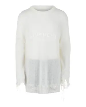 Givenchy Distressed Knit Sweater - White