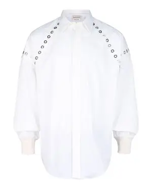 Alexander McQueen Grommet Detail Buttonup Shirt - White
