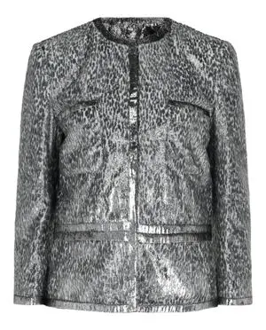 Givenchy Animal Print Singlebreasted Jacket - Silver