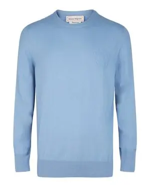 Alexander McQueen Cashmere Skull Sweater - Sky Blueline