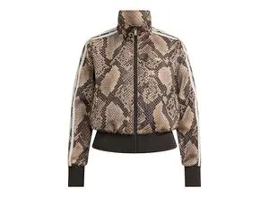 Adidas Satin Snake Print Firebird Track Jacket - Linen/magic Beige