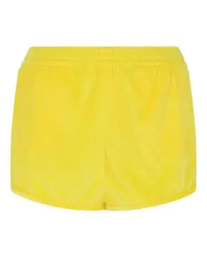 Balenciaga Velvet Running Shorts - Yellow